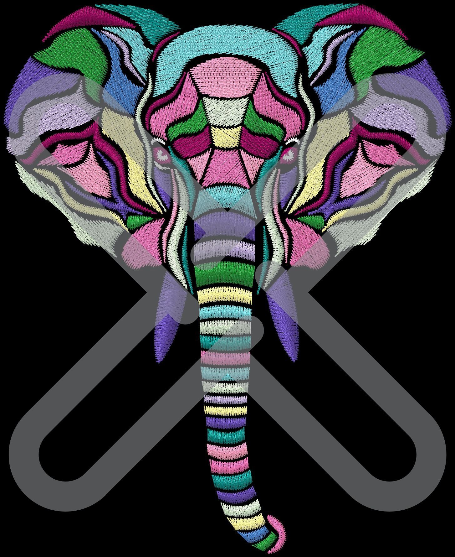 Asian Elephant Embroidery Design Elephant Thailand Embroidery Design